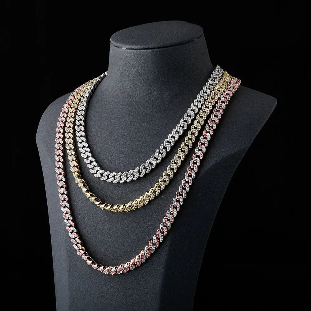 8mm Micro Cuban Link Chain in White Gold kaufen