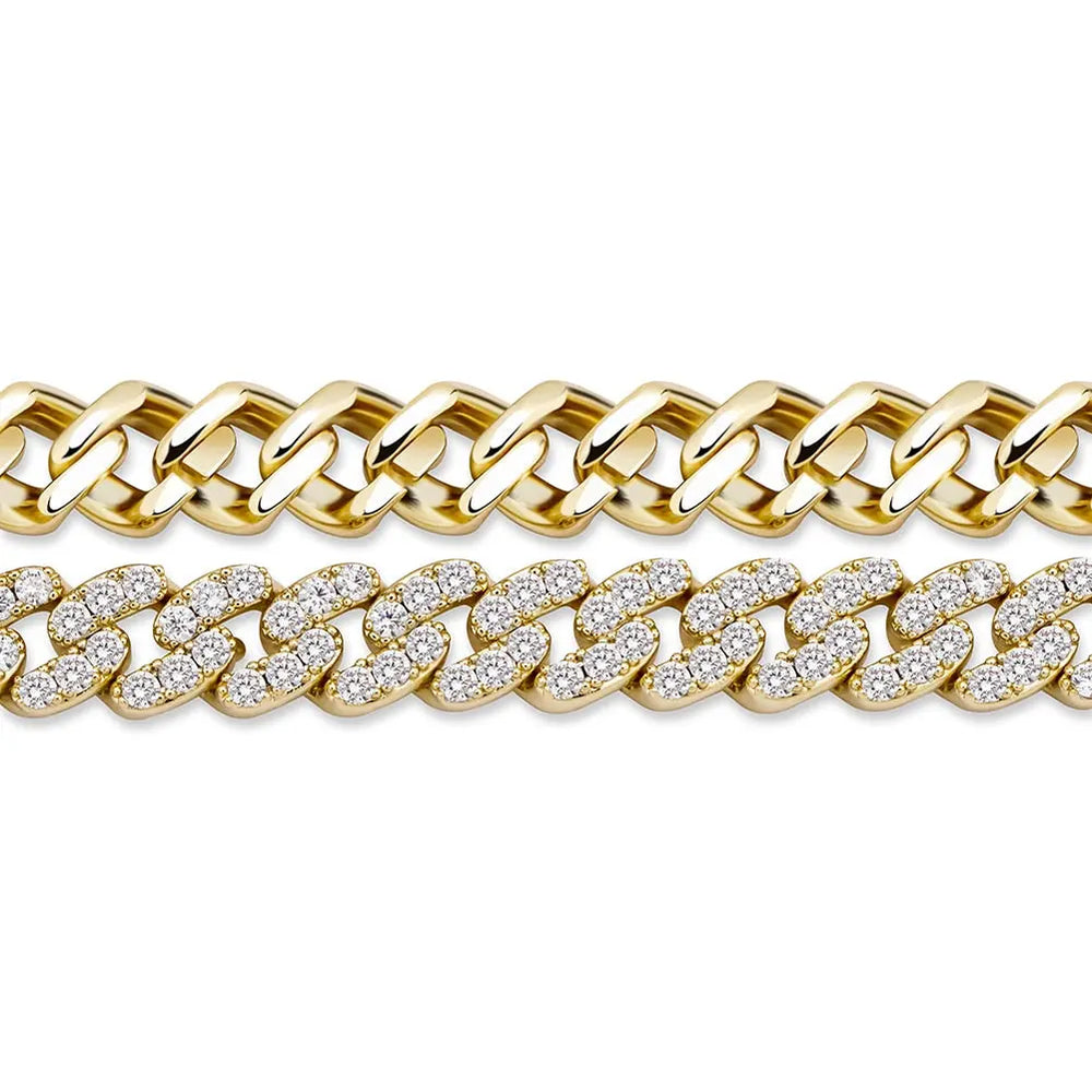 8mm Micro Cuban Link Chain in Yellow Gold kaufen