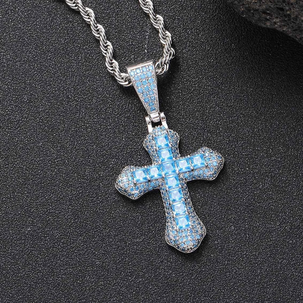 Blue Diamond Cross Pendant kaufen bei Icetruck